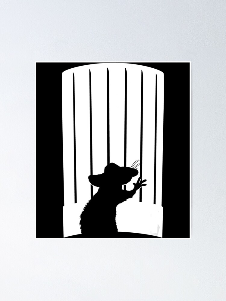 "Ratattouille Chef Hat Remy Silhouette" Poster for Sale by CarlosBauer ...