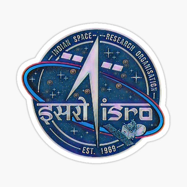 Pegatina «Isro - emblema de la Organización de Investigación Espacial ...