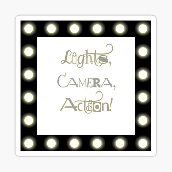 Lights Camera Action Stickers | Redbubble