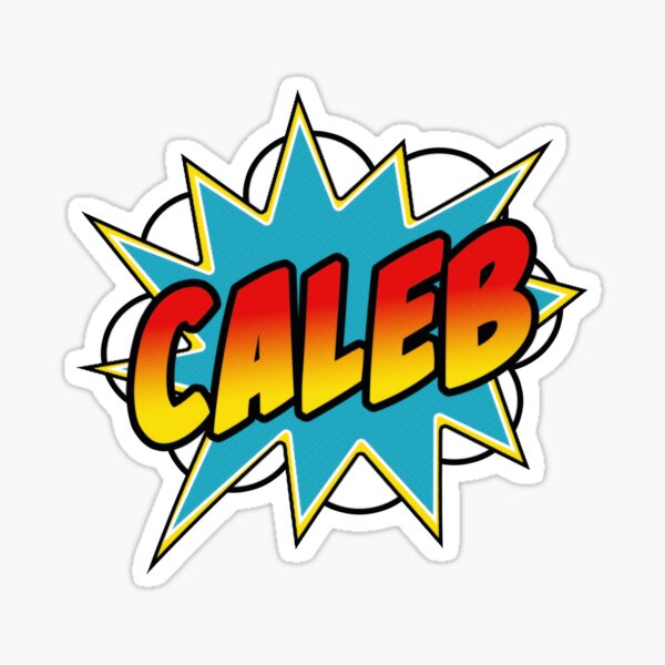 "Boys Caleb Comic Book Superhero Name" Sticker for Sale by Rixta82 ...