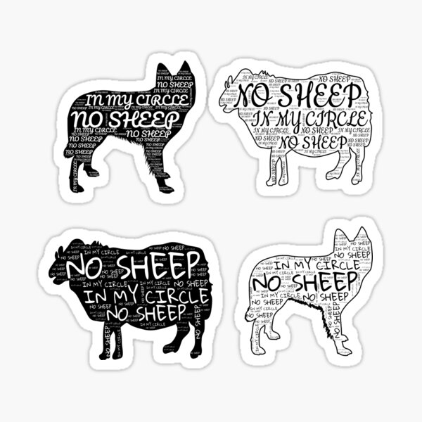 "No Sheep In My Circle" Sticker for Sale by Momona-design | Redbubble