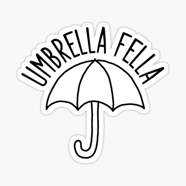 "Umbrella Fella umbrella" Sticker for Sale by PeppaThePenguin | Redbubble