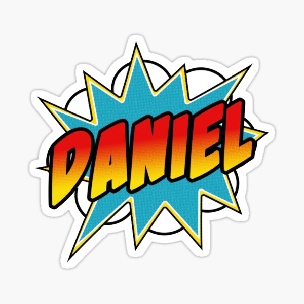 "Boys Daniel Comic Book Superhero Name" Sticker for Sale by Rixta82 ...