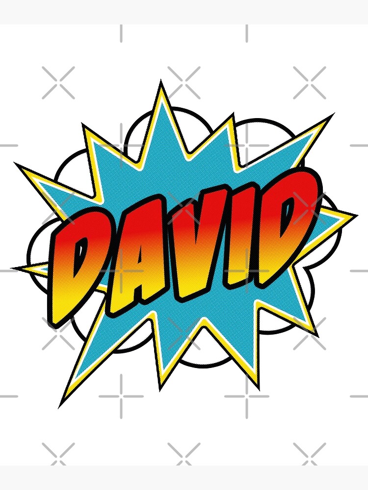 Lámina fotográfica «Nombre del superhéroe del cómic David para niños ...
