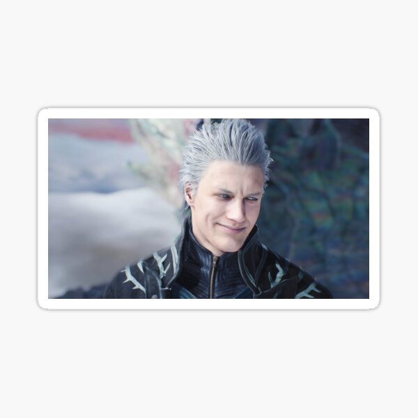 "Vergil Smiling " Sticker by DaMemo | Redbubble