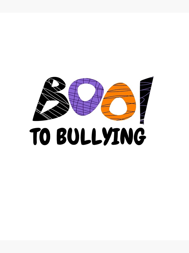 Lienzo «Boo To Bullying, Bullying Halloween, Mes de prevención del ...