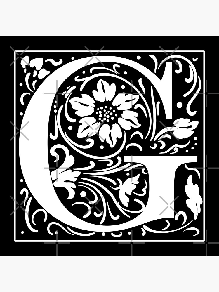 "Illuminated Initial G" Poster for Sale by rogue-design | Redbubble