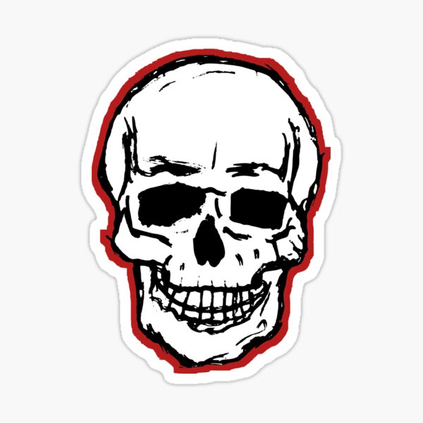 "Grunge Punk Cartoon Skull" Sticker for Sale by its-aesthetical | Redbubble