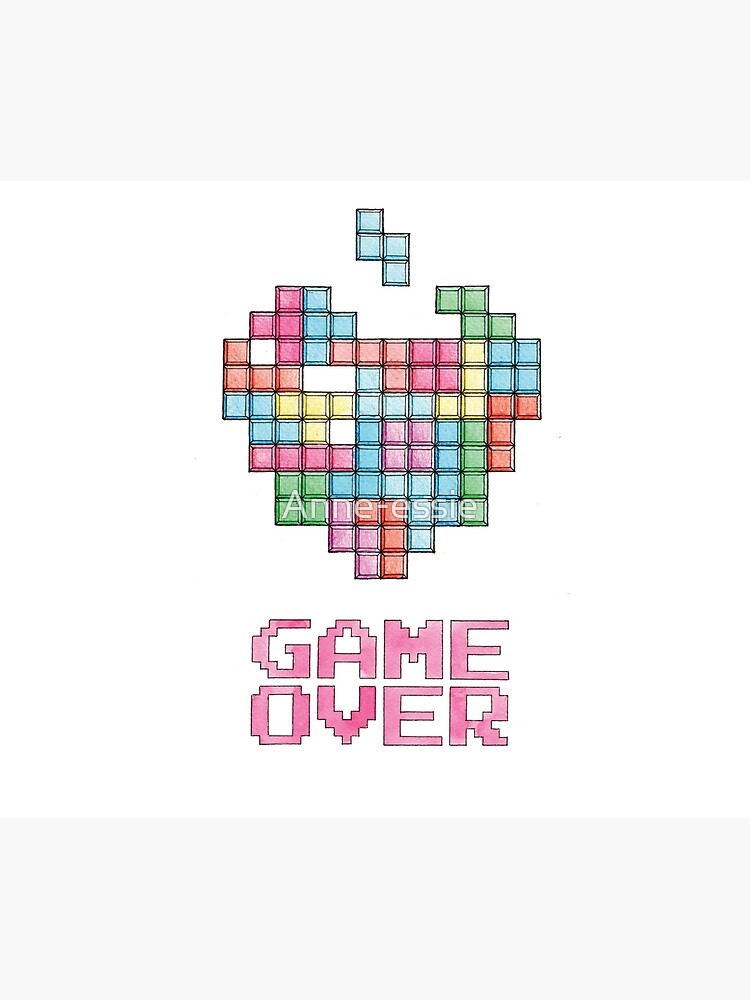 "Tetris game over heart" Poster for Sale by Anne-essie | Redbubble