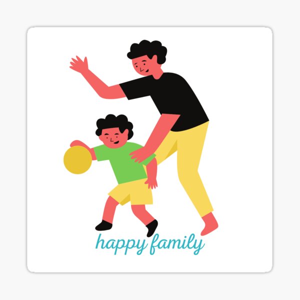 "happy family" Sticker by be-the-beauty | Redbubble