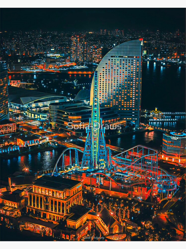 "Yokohama" Sticker for Sale by Sofia-Draws | Redbubble