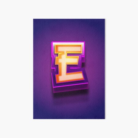 "letter "E" in 3d" Art Board Print by KINITRO | Redbubble