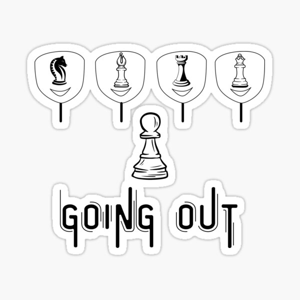 "Going out (Pawn transformation)" Sticker for Sale by Vatazumet | Redbubble