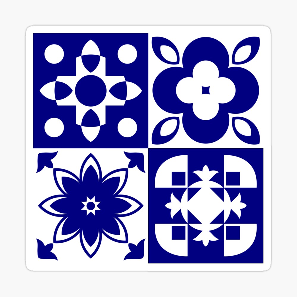 Blue And White Talavera Tile Mexican Talavera Tile Pattern. Ornament