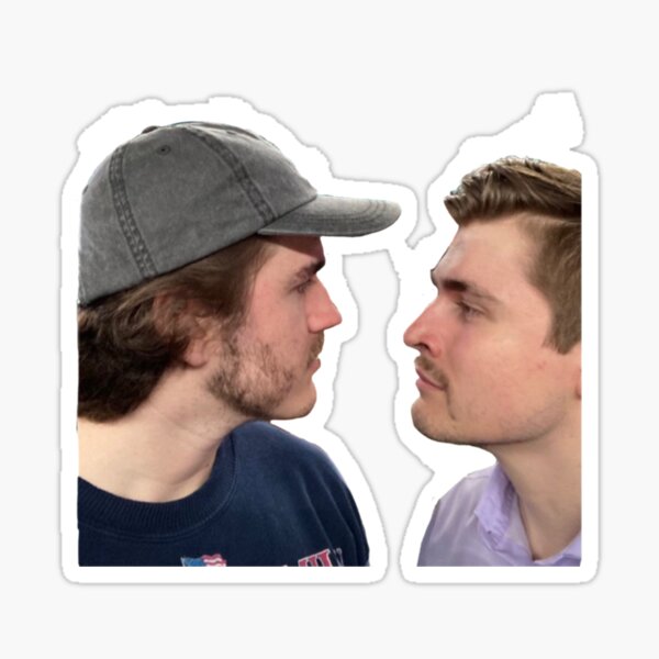 "schlatt and ludwig boutta kiss " Sticker for Sale by PremiumSofTeesR ...