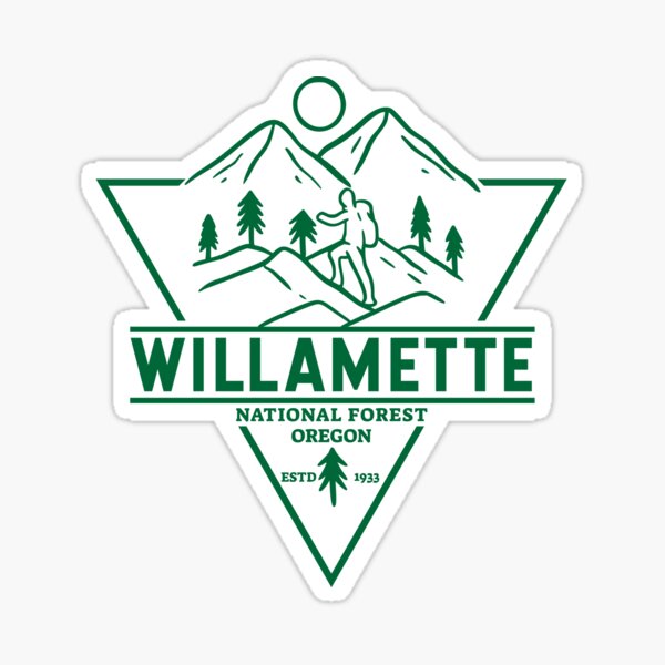 "Willamette National Forest Oregon Badge" Sticker for Sale by ...
