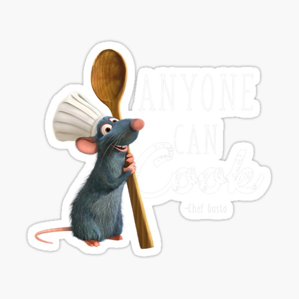"Ratattouille Remy Anyone Can Cook" Sticker for Sale by CarlosBauer ...