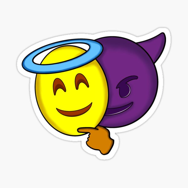 "Devil Wear Angle Face Mask" Sticker for Sale by Saifshykh | Redbubble