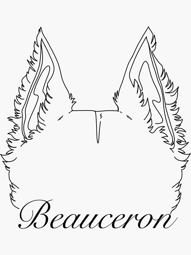 "Beauceron Ears (Elegant Crop)" Sticker for Sale by EvLArt | Redbubble