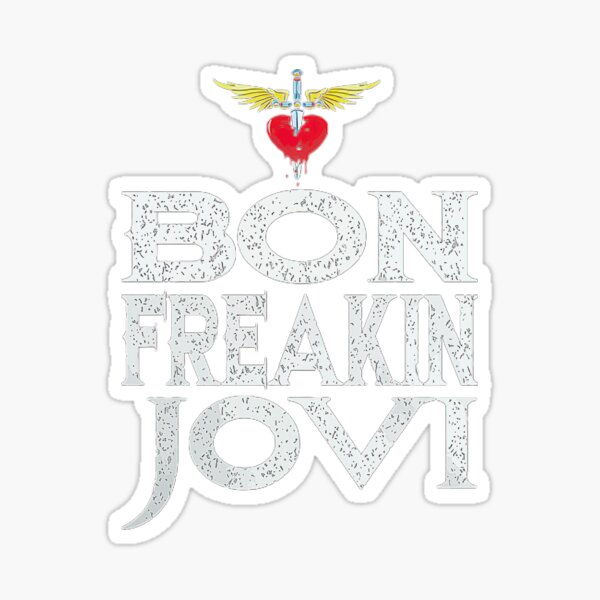 "Bon Jovi" Sticker for Sale by rockyhorro2 | Redbubble