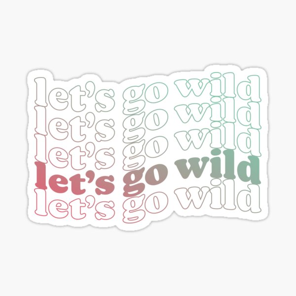 "let's go wild wavy pastel gradient sticker " Sticker for Sale by ...