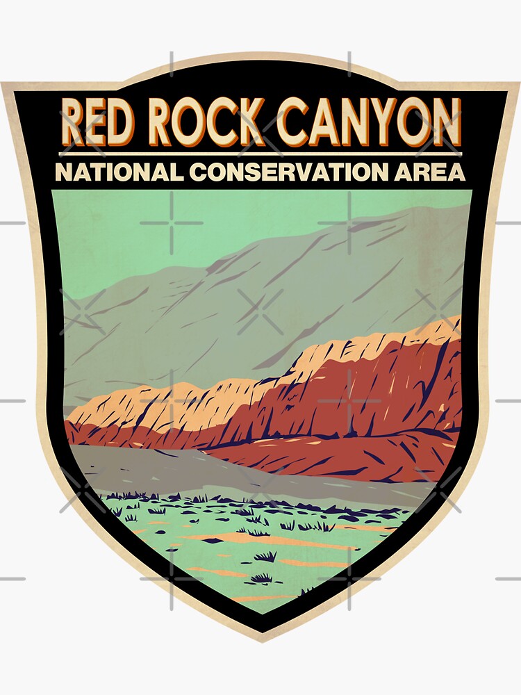 "Red Rock Canyon National Conservation Area Badge" Sticker for Sale by ...