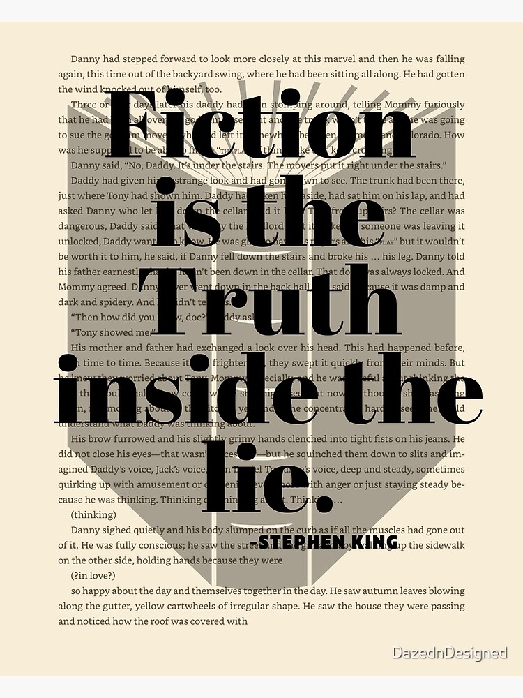 "Stephen King Book Page Art" Poster for Sale by DazednDesigned | Redbubble