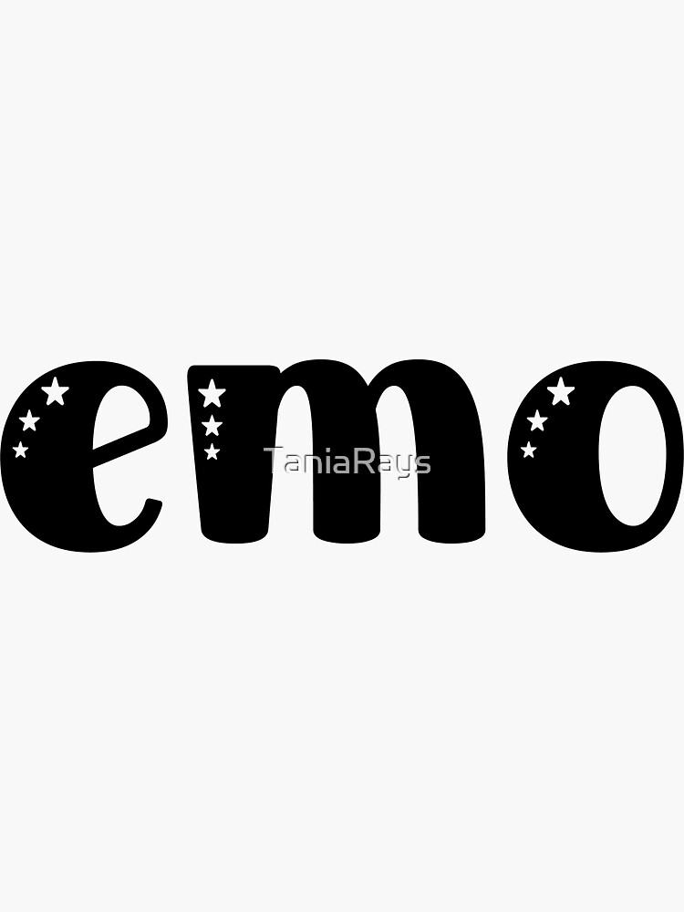 "Emo - Cute Stars Design" Sticker for Sale by TaniaRays | Redbubble