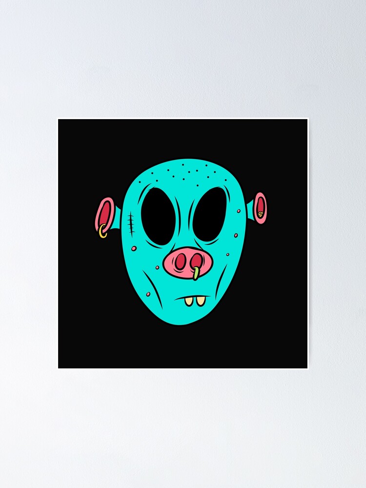 "Alien Pig" Poster for Sale by digifresco | Redbubble