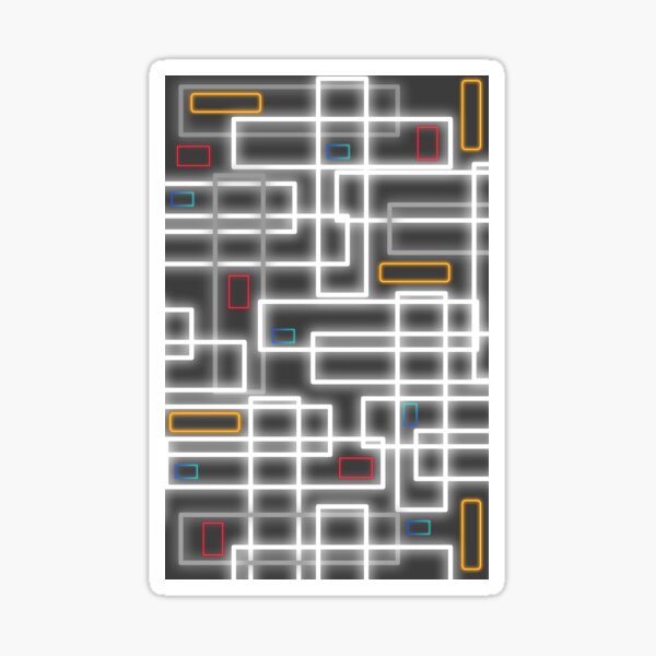 "Lighted Square Colored Patterns " Sticker for Sale by mamaland | Redbubble