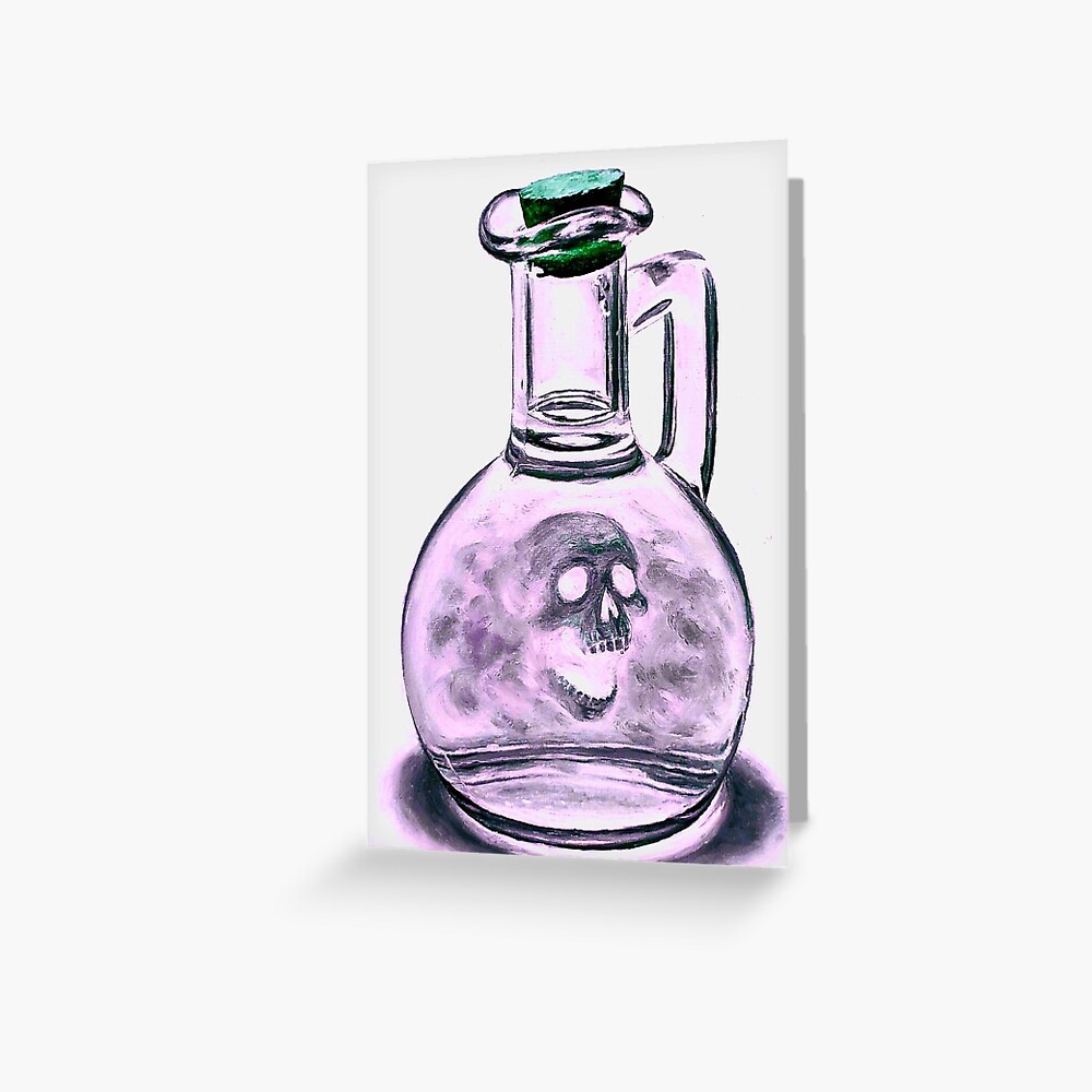 "Alchemy poison elixir potion - bottle deadly evil " Greeting Card for ...