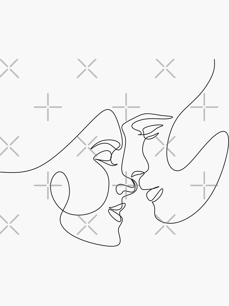 " one line art" Sticker by artistcamellia | Redbubble