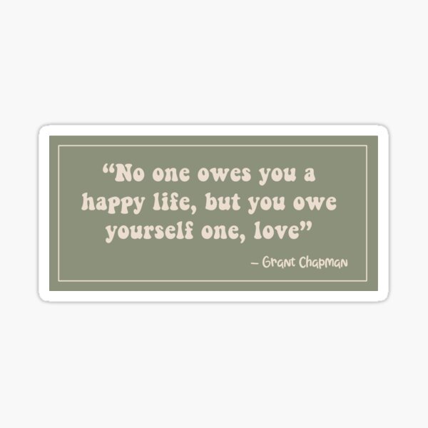 "Grant chapman all the young dudes quote" Sticker for Sale by mxdddyy ...