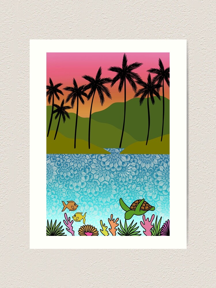 "Island Life Zentangle | beach art | ocean art | tropical art ...