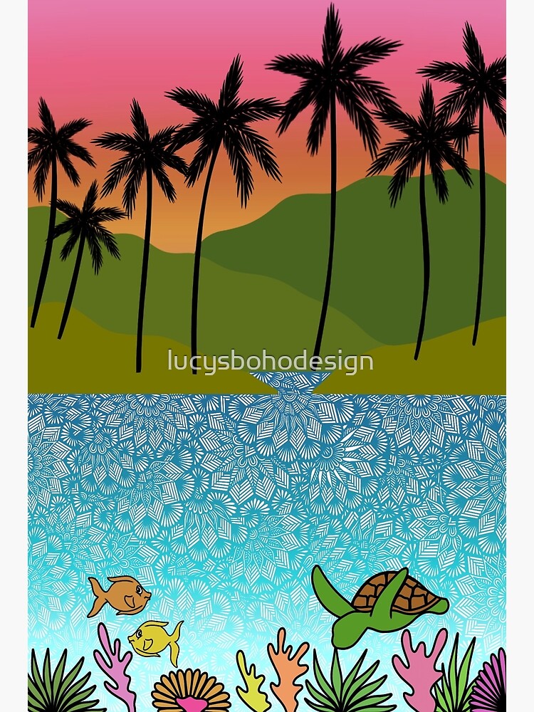 "Island Life Zentangle | beach art | ocean art | tropical art ...