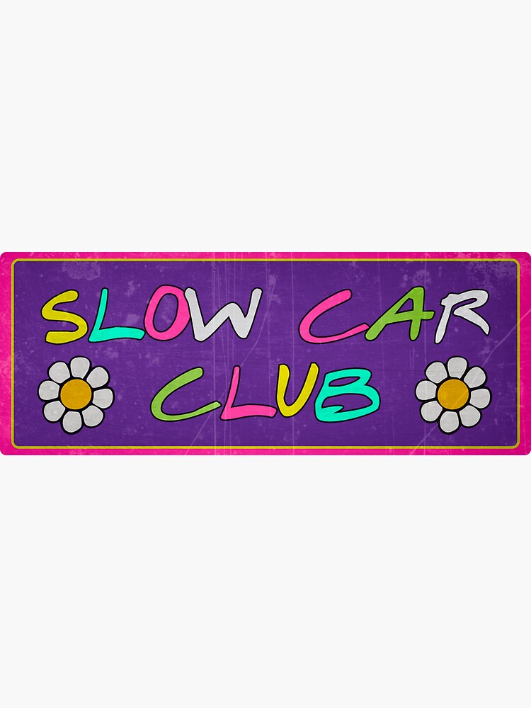 "Trippy Slow Car Club - Cool Retro Hippie Funny Car Bumper" Sticker for ...
