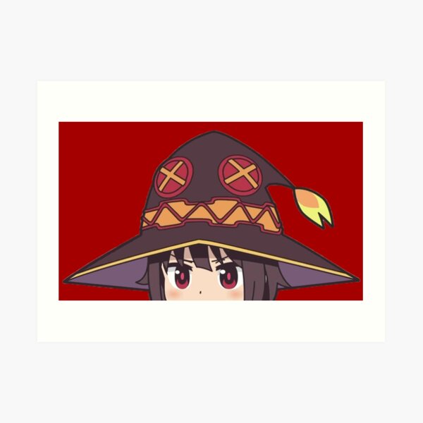 "Megumin Chibi Peeker Decal" Art Print by kawaiicrossing | Redbubble