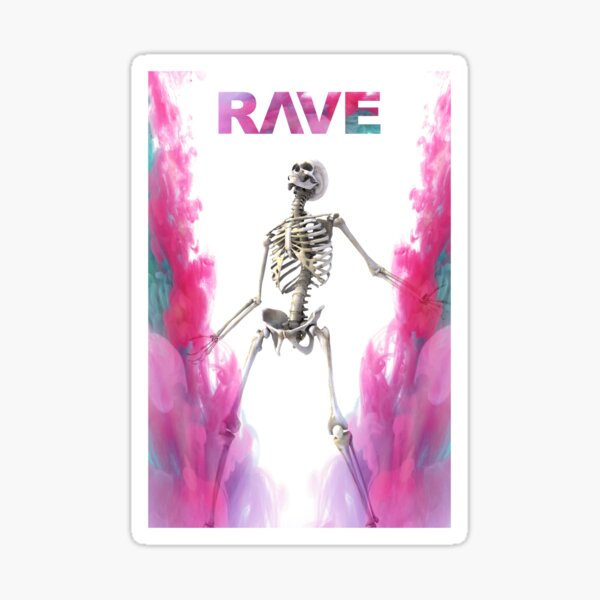 "RAVE" Sticker by chaoskandy | Redbubble
