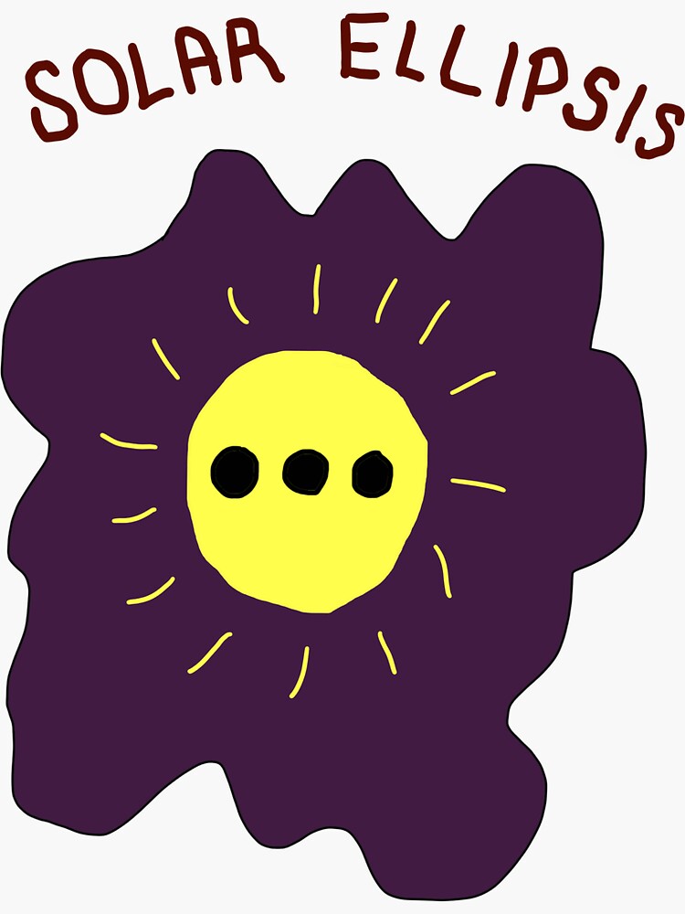 "Solar Ellipsis" Sticker for Sale by FingerlimeArt | Redbubble