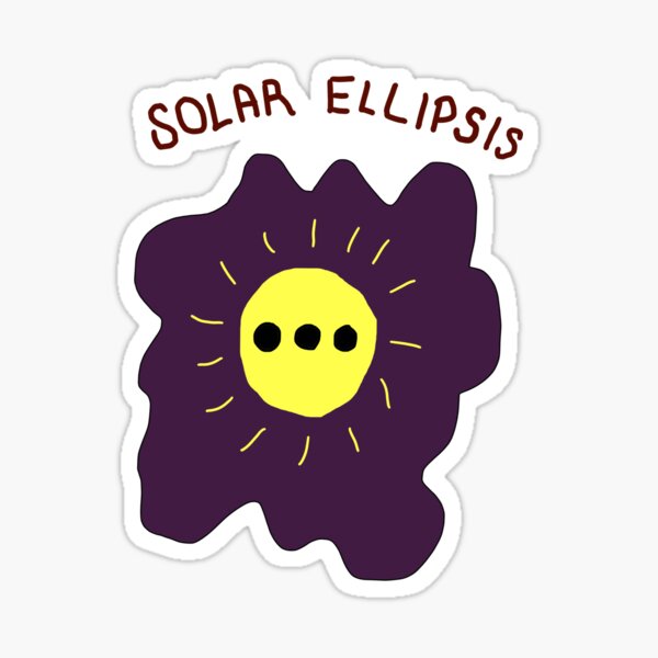 "Solar Ellipsis" Sticker for Sale by FingerlimeArt | Redbubble