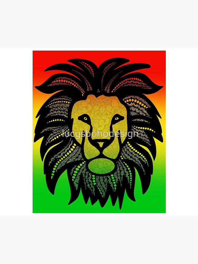 "Rasta Lion Zentangle | lion art | reggae art | one love | zentangle ...