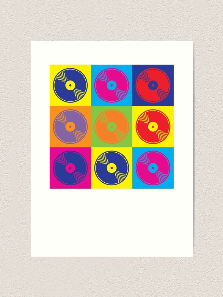 "Pop Art Vinyl Records 2" Art Print for Sale by retrorebirth | Redbubble
