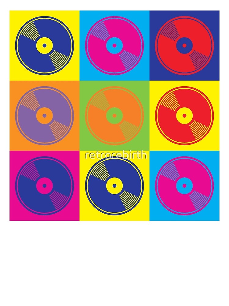 "Pop Art Vinyl Records 2" Art Print for Sale by retrorebirth | Redbubble
