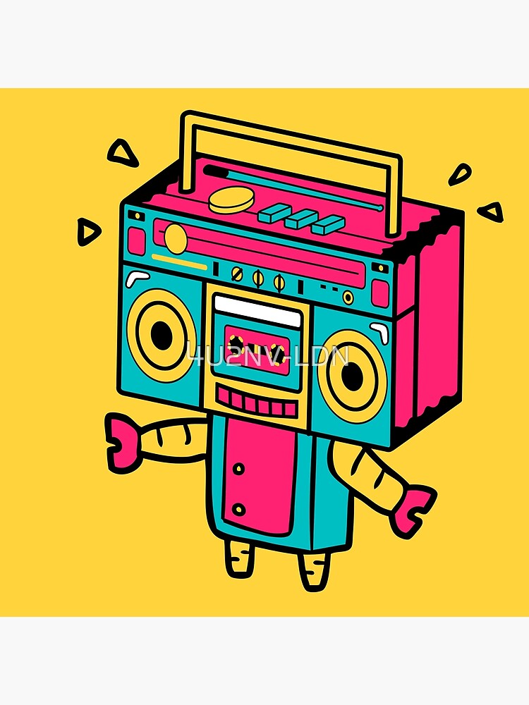 "Boom Bot The Retro Boom Box Robot" Poster for Sale by 4U2NV-LDN ...