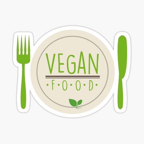 "Vegan food" Sticker by Goeco | Redbubble