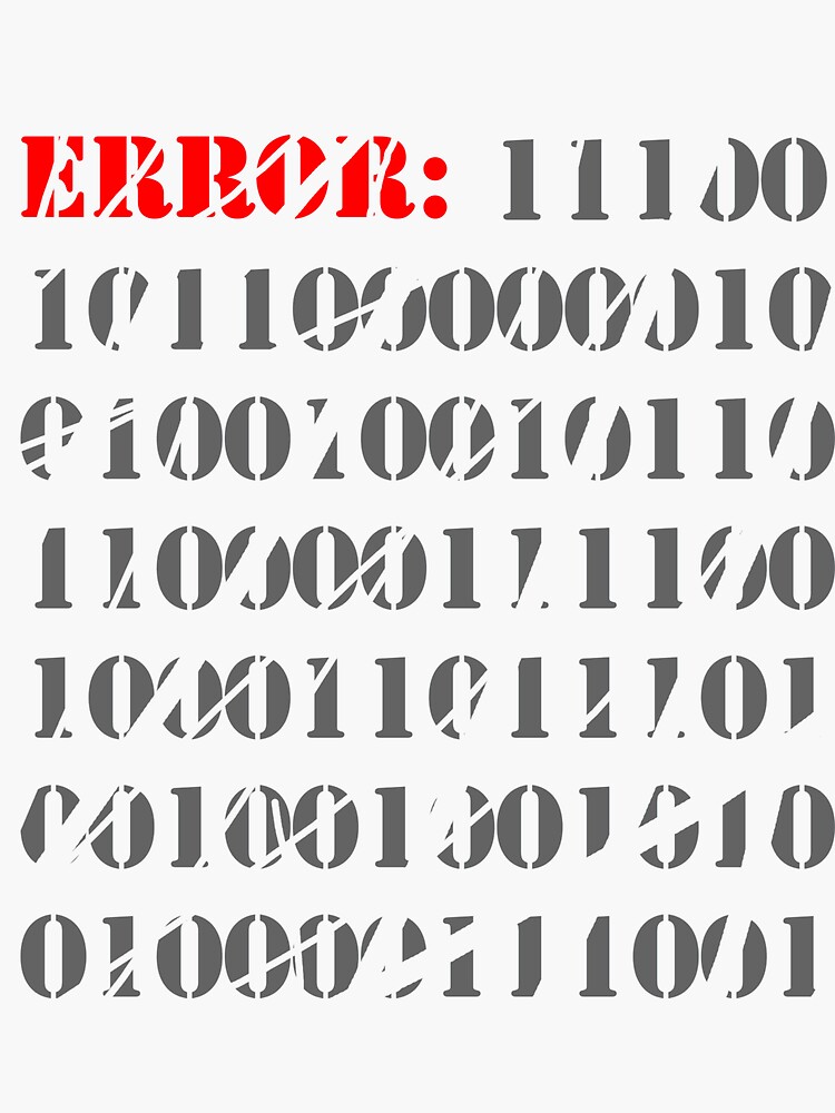 "ERROR LOGO" Sticker for Sale by BozShop0 | Redbubble