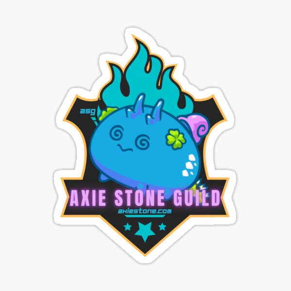 "Axie Stone Guild | ASG | Shield" Sticker for Sale by m4miles | Redbubble