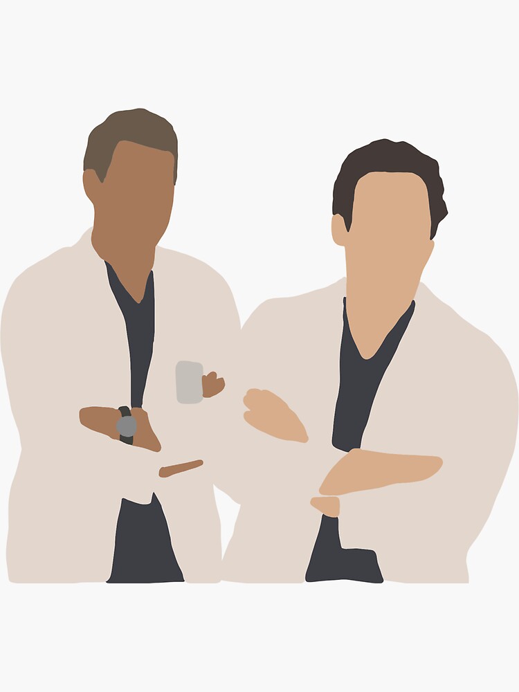 "Derek shepherd and Mark Sloan" Sticker for Sale by nicolee01 | Redbubble