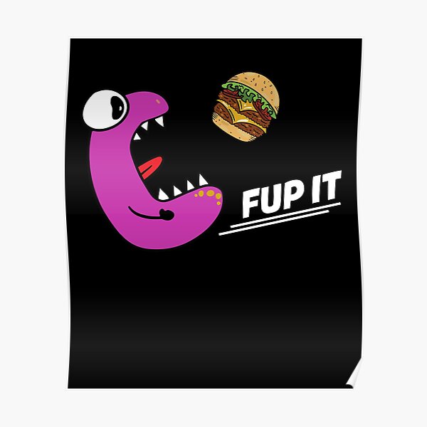 "Fup It Cheeseburger Monster Cartoon" Poster by roxy7922 | Redbubble