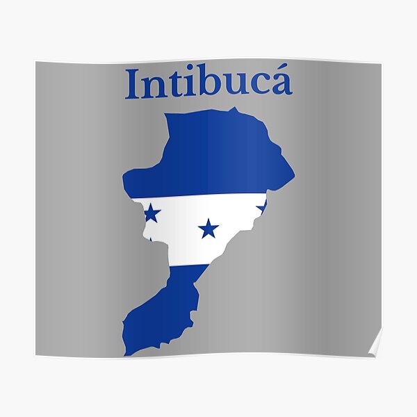 "Intibuca Department Map Design, Honduras. " Poster for Sale by ...